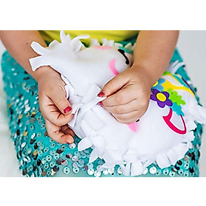 Ruckus Kids Unicorn Pillow Craft – DIY Cute Colorful Fleece Knot Pillow Kit – No-Sew Easy-to-Make Arts and Craft Kit for Kids– Unicorn Bedroom Decor