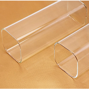 Tupalizy 2PCS Square Glass Cups Tumbler Highball Drinking Glasses for Water Wine Beer Cocktails Juice Iced Tea Coffee Mixed Drinks Kitchen Party Home Everyday Use Clear Glassware, 16.9oz