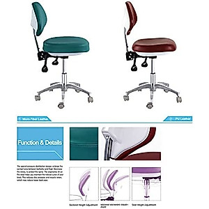 Dental Mobile Chair Doctor's Stool PU Leather Dentist Doctor Chair QY 90G