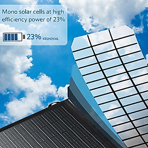 Keshoyal Portable Solar Panels,150W/18V Foldable Solar Panel with QC3.0 USB Ports & DC Output(10 Connectors), Solar Charger for Power Station Phones Laptop Tablet Outdoor Camping RV