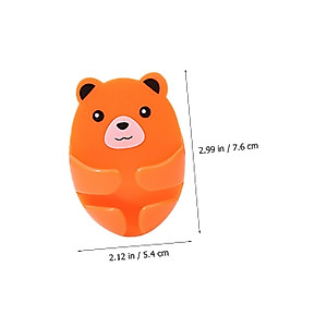 Mikikit 4pcs Power Outlet Hook Plug Wire Holder Self-Adhesive Socket Holder Adhesive Wall Hooks Cartoon Hook Adhesive Plug Holder Multifunctional Cartoon Organizer Plastic No Trace