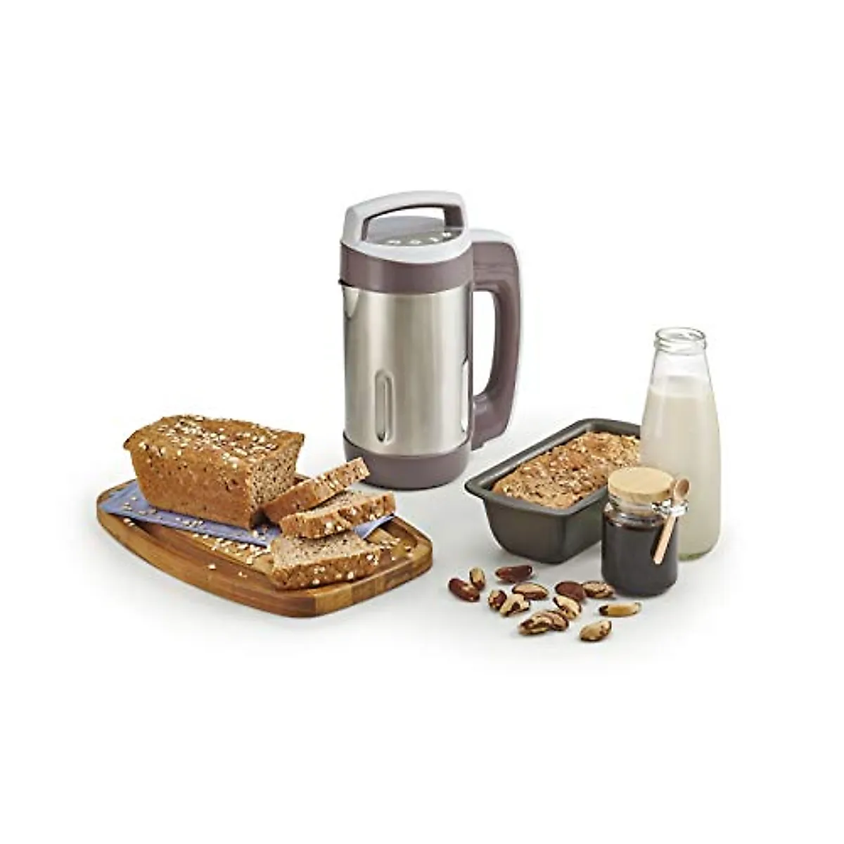 Vegan Revolution Vegan Milk Machine | Make Vegan Milk From Nuts, Grains, or Seeds Like Almonds, Soy, Coconuts, Rice, Oats, and More | Includes Recipe Guide & Stainless Steel Blades | Nut Milk Makers