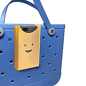 quskay Phone Case Wallet Holder Insert Accessory Compatible with Bogg Bags, Soft Rubber Accessories for Bogg Bag Decorative Charm Inserts for Storage Phone Case Key Lipstick Sunglass Wallet (Yellow)