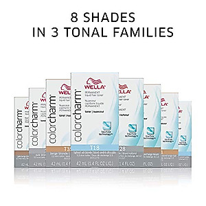 WELLA colorcharm Hair Toner, Neutralize Brass With Liquifuse Technology, T28 Natural Blonde, 1.4 oz