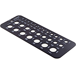 Drill Bit Gauge Hardened Plate Heavy Duty Nut Bolt Thread 29-Hole Screw Drill Bit Wire Gauge Metal Drill Bit Organizer Screw Checker Thread Gauge Black By - RamPro