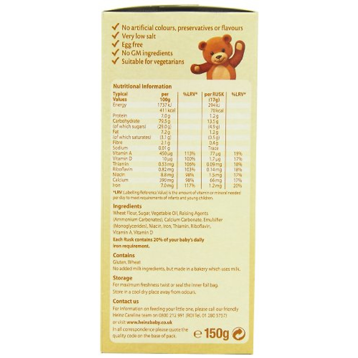 Heinz Farley Rusks, Biscuits For Baby's & Toddlers, 5.3-Ounce Boxes (Pack of 6)