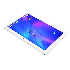 Silver Tablet, 8MP 13MP 1920x1200 IPS 10 Inch Tablet 8 Core Processor 8GB 256GB for Travelling (US Plug)