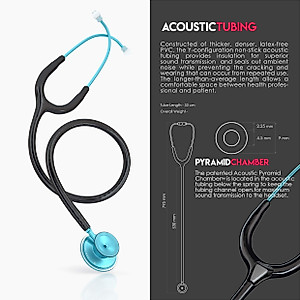 MDF Instruments, Acoustica Lightweight Stethoscope for Doctors, Nurses, Students + MDF LUMiNiX Illuminator Medical Professional Diagnostic Penlight