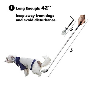 iNenya Dog Urine Sample Catcher，Telescopic Dog Pee Sample Collector，Pet Urine Stick for Small Large Female Dogs (Grayspoon&4bottles)