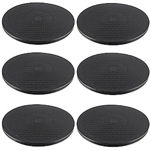 MUKLEI 6 Pack 12 Inch Lazy Susan Turntable Organizer, Heavy Duty Rotating Swivel Stand, Single Sided 360 ° Turntable with Steel Ball Bearings for Laptops TV Computer Monitor