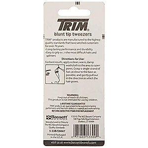 Trim Blunt Tip Tweezers with Textured Grip