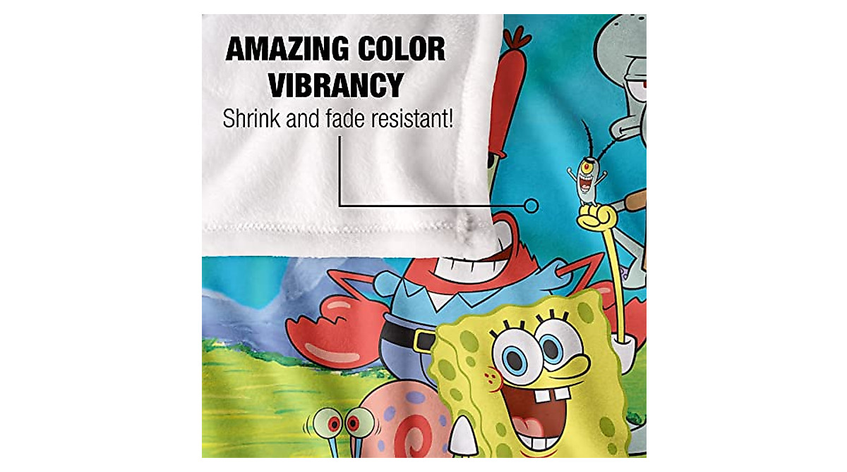 Spongebob Blanket 36"x58" Silky Soft Throw for Fans & Decor