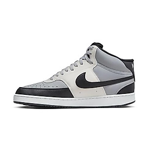 Nike Mens Court Vision Mid Leather Sneakers Athletic Shoes Gray 9 Medium (D)