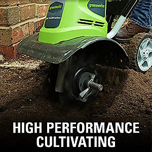 Greenworks 8 Amp 10-Inch Corded Tiller, 27072