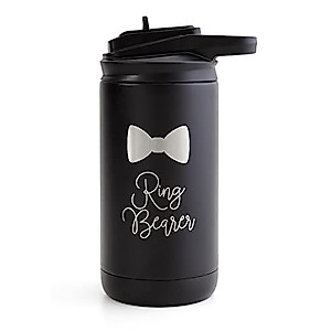 Legacy and Light Ring Bearer Water Bottle, Ring Bearer Gift, Will you be my Ring Bearer Proposal 12 oz Cup, Thank You Wedding Day Favor, Toddler or Little Boy Tumbler Gift Ideas from Bride and Groom