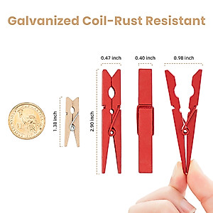 55pcs Clothespins, 2.9'' Heavy Duty Colored Wooden Clothes Pins, Multi-Purpose Colorful Clothing Pins, Wood Clips for Arts & Crafts Pictures Classroom Photos, Rust Resistant, Laundry