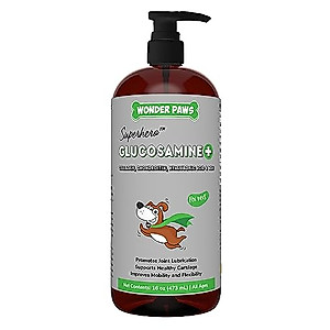 Premium Liquid Glucosamine for Dogs – Extra Strength Joint Support, Flexibility, Cartilage & Mobility - Hip and Joint Supplement with Chondroitin, MSM, Collagen & Hyaluronic Acid - All Ages (16 oz)