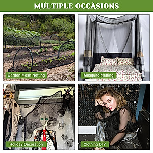 Unves Mosquito Netting, 39 x 10 Ft Mosquito Net for Patio Insect Bird Netting for Garden Protection, Garden Mesh Netting Protect Vegetables Fruits from Birds Bugs