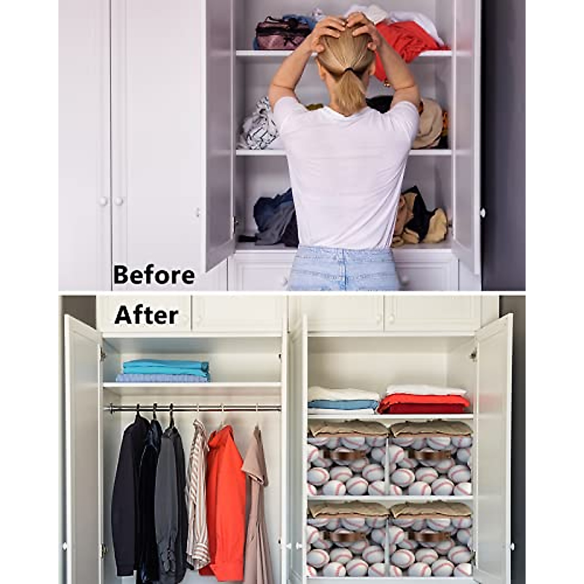 ARTtikke Storage Bins Clothes Organizer Sports Basketball Texture Storage Cubes Bin with Handles,Foldable Storage Boxes for Closet,Storage Basket for Organizing Shelves
