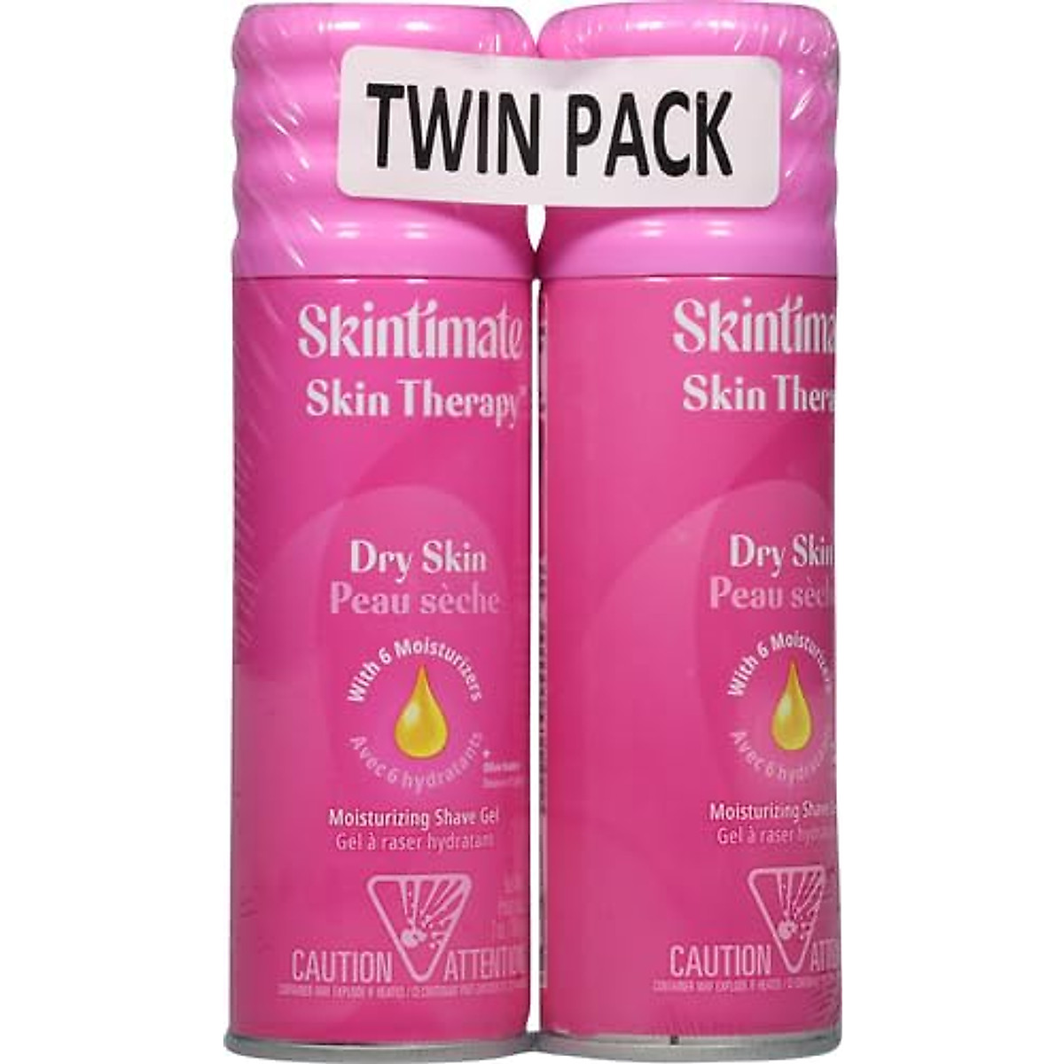 Skintimate DrySkin Shave Gel for Women, 7 oz, 2pk.