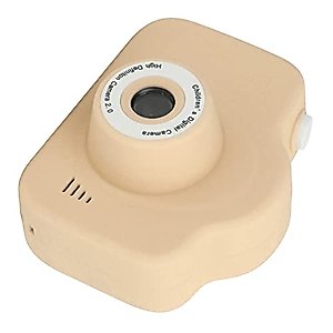 Kids Camera for Boys Girls, Cartoon Child Camera Kids Toy Gift 1080P One Key Video Recording Kids Mini Camera Birthday Gifts for 3 4 5 6 7 8 9 Year Old Girl Boy (Faint Yellow)
