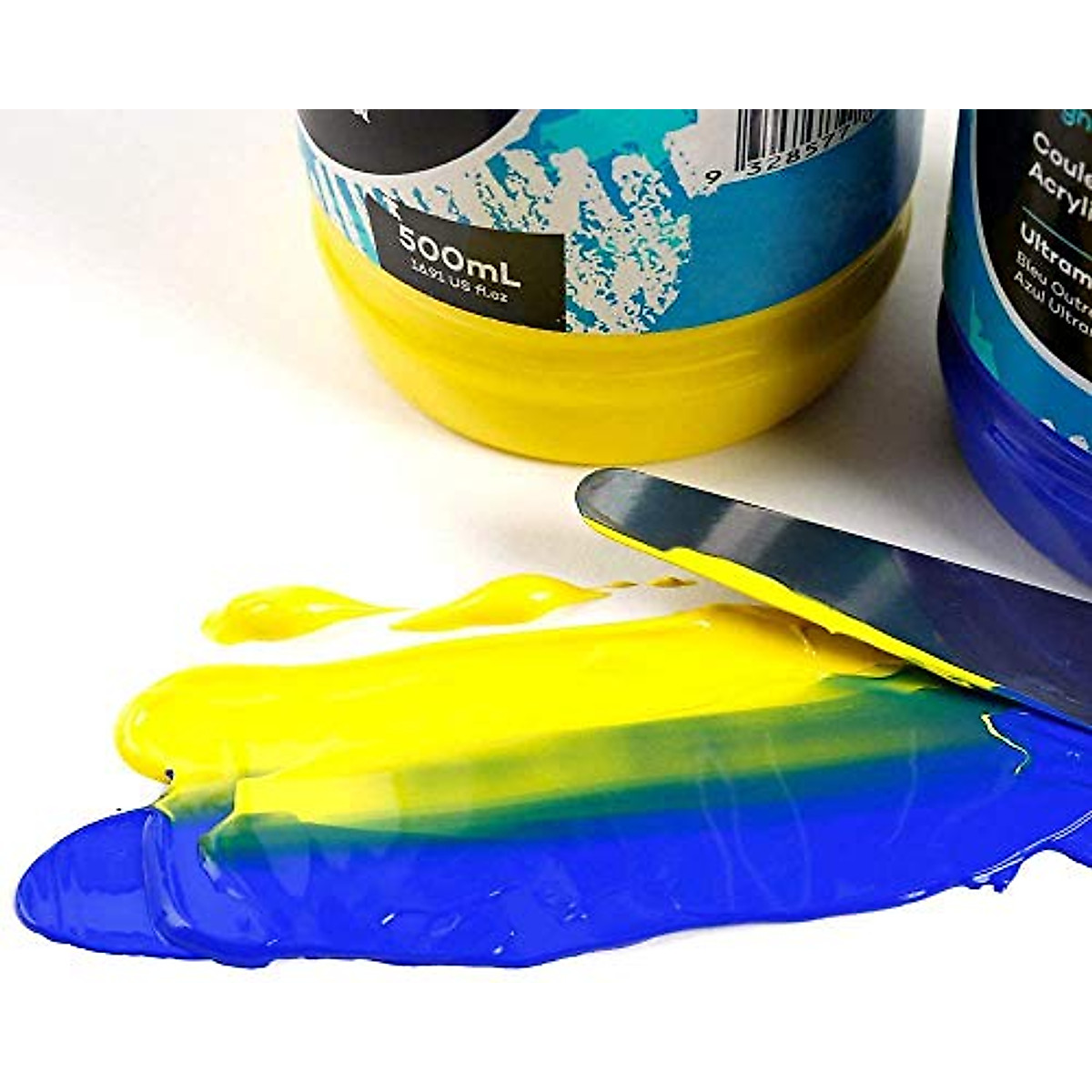 Mont Marte Signature Acrylic Color Paint Set, 12 x 16.9oz (500ml), Semi-Matte Finish, 12 Colors, Suitable for Canvas, Wood, Fabric, Leather, Cardboard, Paper, MDF and Crafts