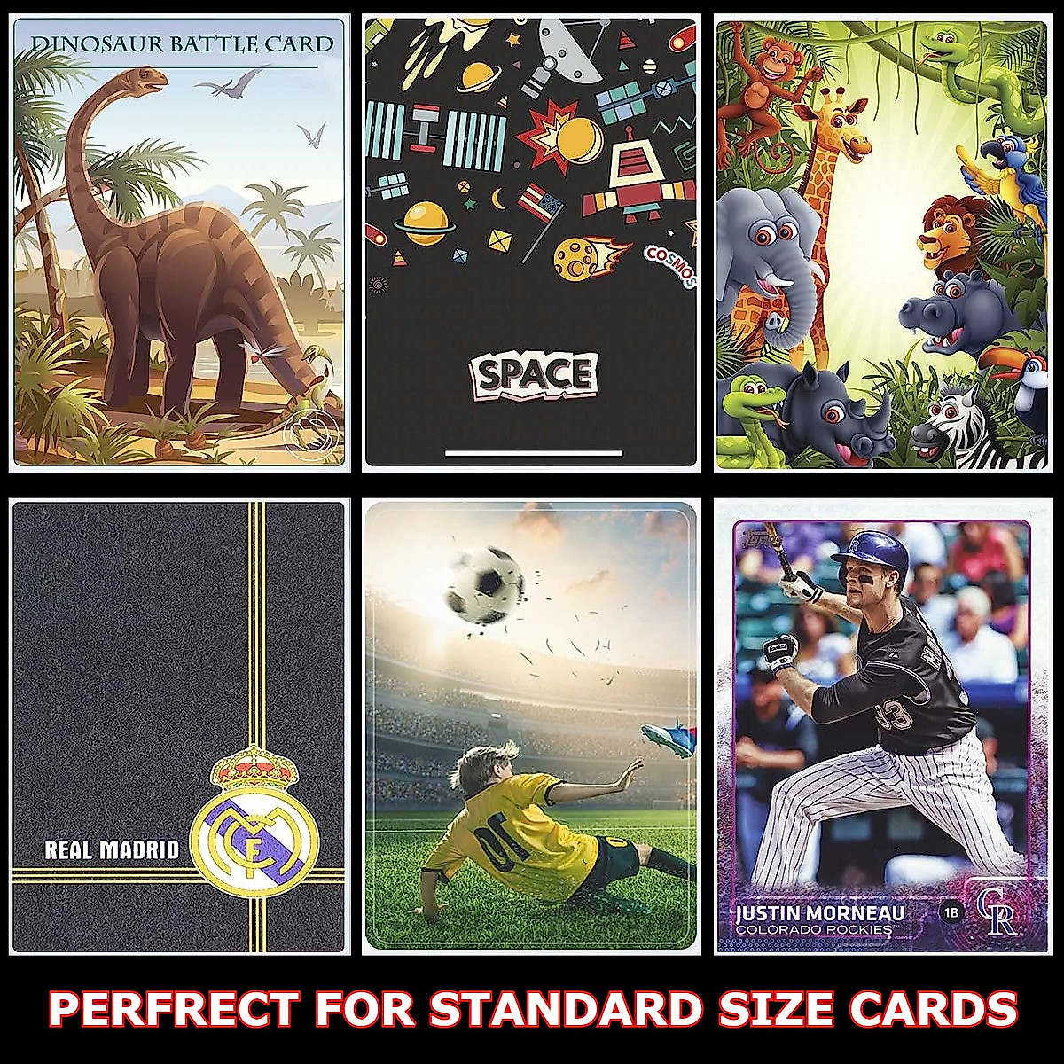 100 Pcs Standard Size Card Sleeves - Premium Penny Sleeves for Sports Cards, TCG, MTG - Protect Your Collectibles with HOBBYTECH (1 Pack)