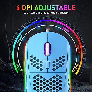 SELORSS Blue 60% True Mechanical Gaming Keyboard and Mouse Combo,20 RGB Chroma Backlit Type C Wired 62 Keys Mini Keyboard,Lightweight Gaming Mouse and Mouse Pad for Gamers and Typists