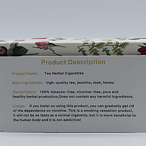 Herbal Cigarettes - Tobacco and Nicotine Free, Infused with Natural Herbs and Honey (4 Packs, 80 Smokes)