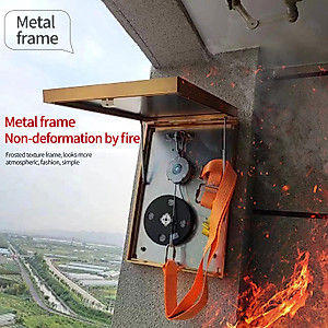 High Rise Escape Descent Device, Framed Safety Descent Rope System, Home Equipment, Beautiful and Elegant, Home Fire Safety Rope Equipped with Fire Prevention Device，Fire Equipment (82FT（25M）)