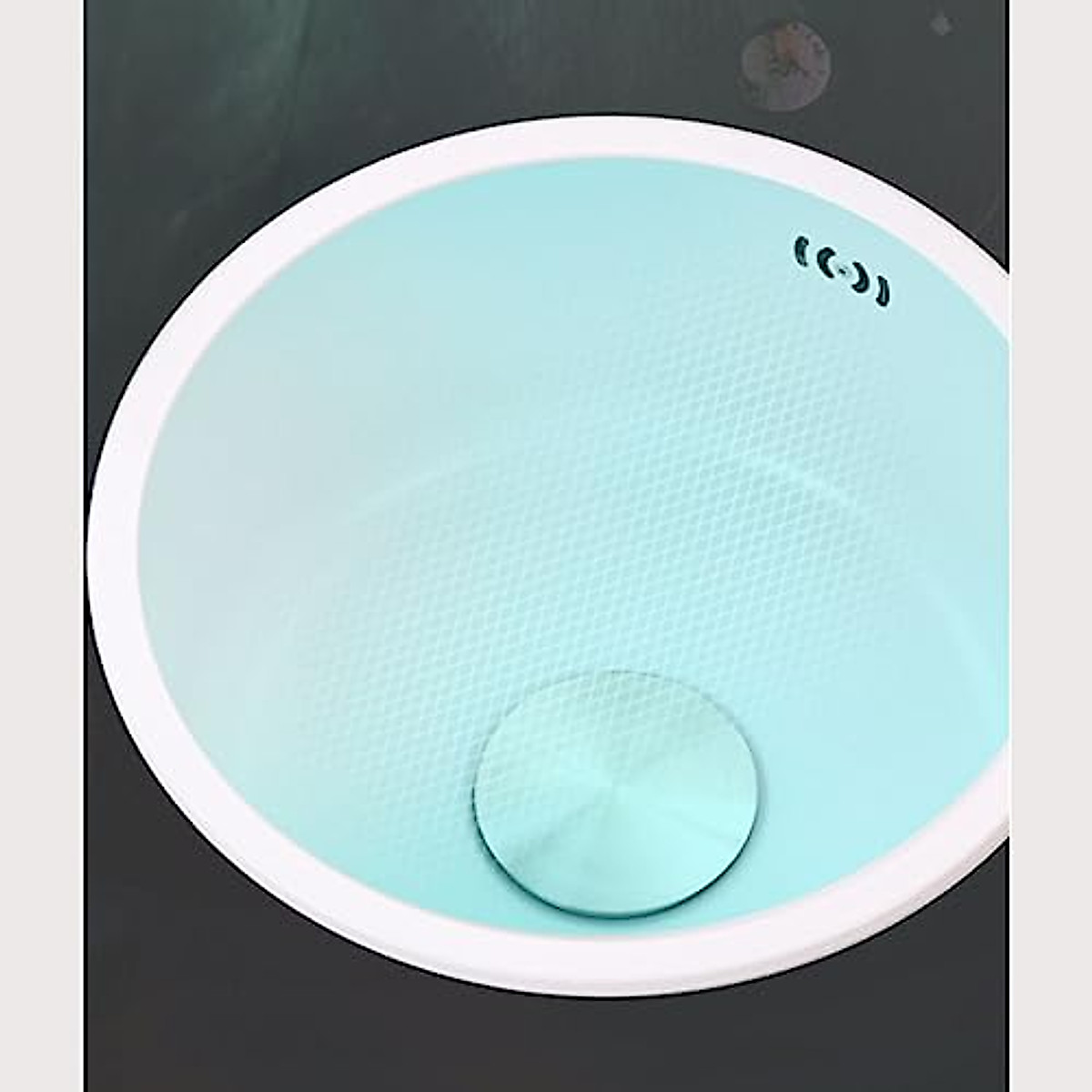 Small Round Kitchen Sink, Bar Single Sink,304 Stainless Steel Single Bowl,Balcony Sink,with Drain Basket, Pull the Faucet