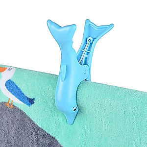 2Pcs Lovely Dolphin Beach Towel Clips for Beach Chairs Home Lounge Chair Towel Over Sized Patio Holiday, Pool Accessories for Chairs Household Bocaclip Baby Stroller