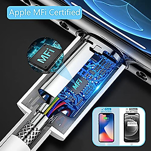 Apple MFi Certified iPhone Charger 10 FT,2Pack Extra Long Lightning Cable,iPhone Charging Transfer Cord with USB Plug Wall Charger Cube Travel Adapter for iPhone 12 11 Pro Max SE Xs X 10 8 7 6 Plus 5S