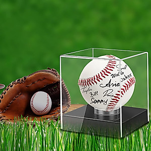 Baseball Display Case, Acrylic Baseball Case for Display, UV Protected Baseball Display Cube, Baseball Display Case for Memorabilia Baseball, Autographed Baseball Clear Display Case (1)
