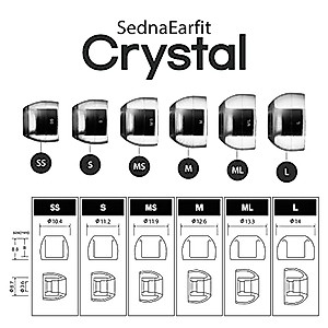 AZLA SednaEarfit Crystal Standard (Size MS) 2 Pairs