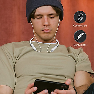 Bluetooth Neckband Headphones for Samsung S24 S23 FE in-Ear Magnetic Earbuds Noise Canceling Bass Stereo Sound Mic Wireless Headset for iPhone 14 15 Pro Max Galaxy Z Fold 5 4 Flip 3 S22 S21 Pixel 8 7