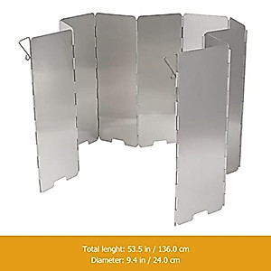 VANZACK Camping Stove Portable Bbq Portable Bbq 16 Sheets of Creative Windscreen Burner Windshield Foldable Windproof BBQ Windscreen with Bag Portable Burner Portable Burner Portable Stove