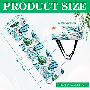 Wesiti Outdoor Lounge Cushion Lounger Chair Cushion Patio Chaise Replacement 67 x 21 Inch Rocking Cushion for Furniture Sofa Non Slip Floral Thick High Back Chair Pads with Headrest 8 Ties