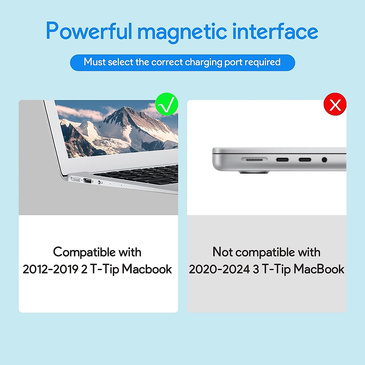 NSPENCM 85W Mac Book Pro Charger, Replacement AC 85w 2T-Tip Connector Power Adapter,Laptop Charger Compatible with MacBook pro & Mac Book Pro 13 inch-15 inch Retina After Mid 2012