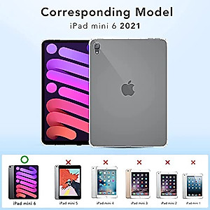 SUPNICE iPad Mini 6 Case (8.3 inch 2021 Release), iPad Mini 6th Generation Case, Shockproof Rugged Kids Case with [360 Rotating Stand] [2nd Pencil Holder] [Hand Strap] for iPad Mini 6th Gen 8.3-Black