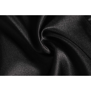 Women's Birthday Robes Queen Squad Silky Kimono Nightgown Spa Bathrobes Sleepover Party Dressing Gown Black