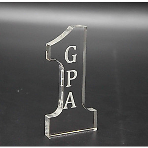 FixtureDisplays® 2.16"W x 4.3"H x 0.4"D Number 1 Grandpa Tabletop Gift 11617-GPA