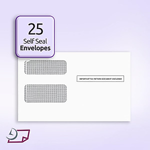 NextDayLabels 1099 MISC Forms for 2023, 4-Part Tax Forms, Vendor Kit of 25 Laser Forms and 25 Self-Seal Envelopes, Forms Designed for QuickBooks and Other Accounting Software