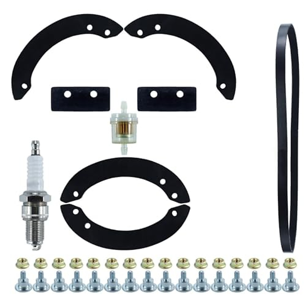 POSFLAG HS520 Paddles with 76322-V10-020 Scraper 22431-V10-013 Drive Belt 98079-55846 Spark Plug Replaces 06720-V10-020, 72427-V10-020 for Honda HS520A, HS520 ASA, HS720 AA, HS720 AMA 20" Snow Blowers