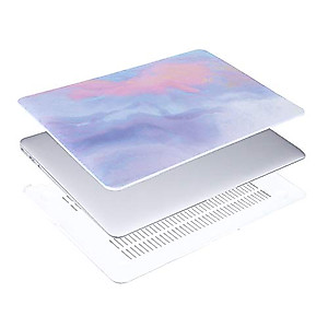 MOSISO Compatible with MacBook Air 13 inch Case (Models: A1369 & A1466, Older Version 2010-2017 Release), Plastic Pattern Hard Shell Case & Keyboard Cover & Screen Protector, Colorful Clouds