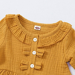 18 Months Girl Clothes Toddler Baby Girl Outfits Fall Long Sleeve Top Ripped Jeans Set Winter Baby Girl Clothes 18-24 Months Yellow