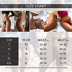 chahoo Sexy Underwear for Women Thong Low Rise G-String Panties 5-Pack Low Waist T Back String Underpants Gift for Women