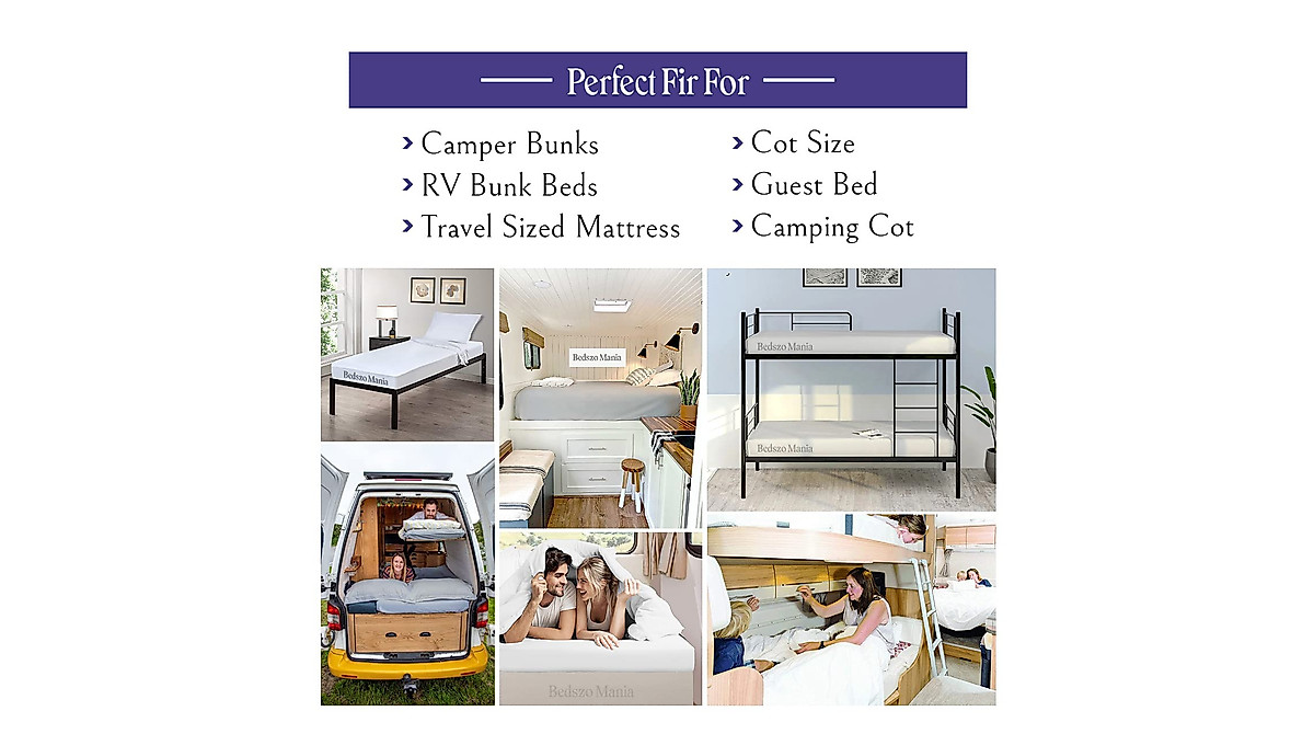 RV Bunk Sheet Set - 30 x 80 White Cotton for Cot Bunk Bed