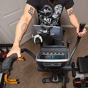 iBOLT TabDock Bizmount Clamp Heavy Duty Post/Pole Mount for Stationary Bikes, Gym Equipment, Treadmills, Ellipticals, Carts, Wheelchairs, Hospital Patient Care Etc. for All 7-10 inch Tablets