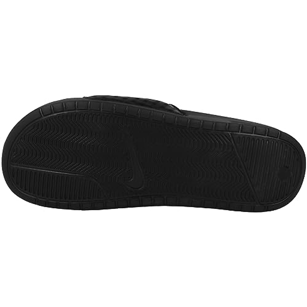 Nike Women's Benassi Just Do It Sandal, Black/White, 11 Regular US